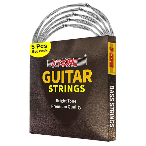 Other | 5core Bass Electric Guitar Strings 045100 Gauge W Bright Tone ...
